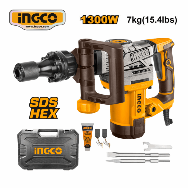 MARTILLO DEMOLEDOR DE 1300W (17MM) - #PDB130018 - INGCO Perú